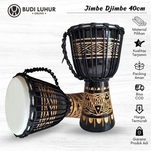 Jual Kendang Jimbe Tinggi 40cm Motif Carving - 40cm Tali Kulit, Jimbe 8 ...