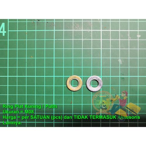 Jual SLF Ring Plat Plate Kuning Putih Ukuran M8 M08 Lebih Tebal Kencang ...