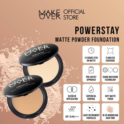 Jual MAKE OVER POWERSTAY MATTE POWDER FOUNDATION MAKEOVER BEDAK PADAT ...