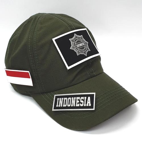 Jual TOPI TACTICAL POLISI BRIMOB Kamuflase FREE 3 Emblem Patch Bludru ...