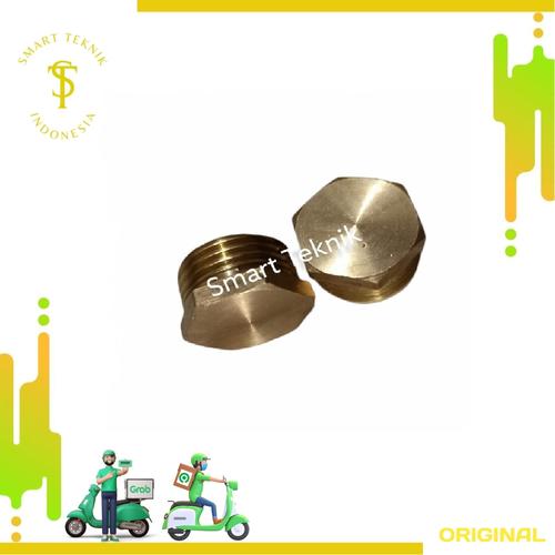 Jual DOP CAP KUNINGAN TUTUP PIPA KRAN DRAT LUAR - PLUG HEX DOP DRAT ...