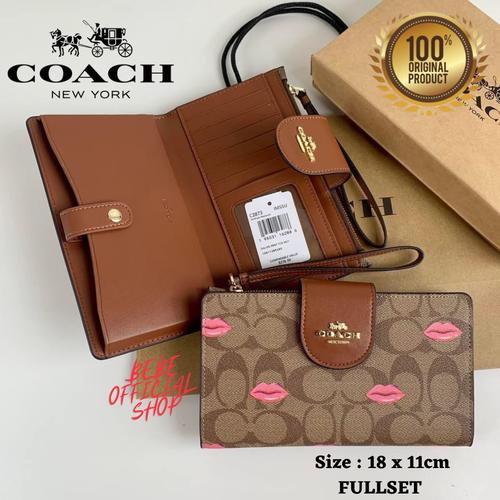 Jual [ORIGINAL] COACH Tech Phone Wallet With Lips Print Coach Wallet ...