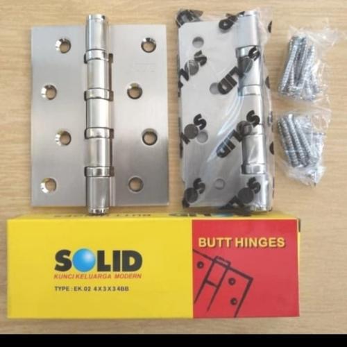 Jual Engsel Solid EK 02 Ball Bearing 4x3x3(4BB) Sn /engsel pintu 4 in ...