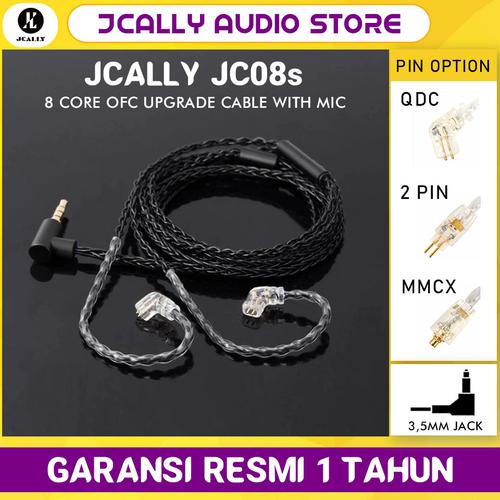 Jual JCALLY JC08s 8 Core Cable Earphone Upgrade Cable 8 Core with Mic ...