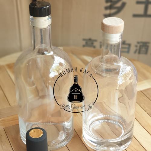 Jual Botol kaca doom glass bottle 750ml - 1000ml + free seal pvc hitam ...