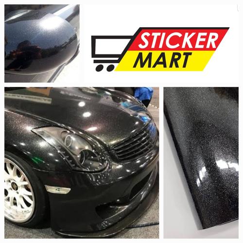 Jual Sticker Mobil Sticker Wraping Premium Diamond Crystal Black Glossy ...
