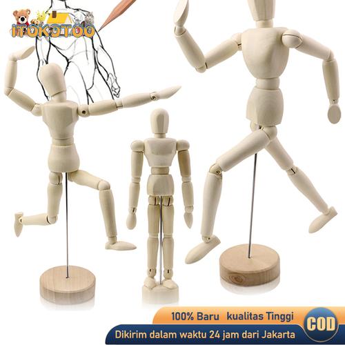 Jual Action Figure Manekin Human Figure Kayu Wooden Artists Manikin - 4 ...