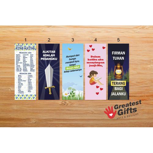 Jual Selipan Buku Nama Kitab di Alkitab Quote Ayat Pembatas Souvenir ...