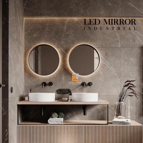 Jual Cermin Bulat 40 cm Industrial CERMIN LED Round mirror Cermin ...