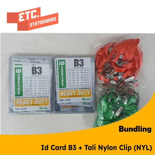 Promo Paket Bundling Id Card B3 + Tali Nylon Clip (NYL) - Kuning - Kota ...