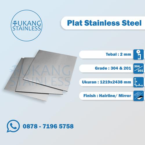 Jual Plat Stainless Steel 2 mm | Plat Stainless Lembaran 2 mm - 201 ...