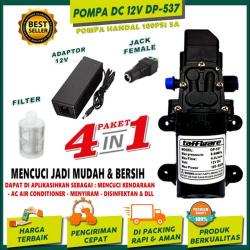 Jual Pompa Air DC 12V Elektrik TAFFWARE Paket 4in1 - Mesin Cuci Motor ...