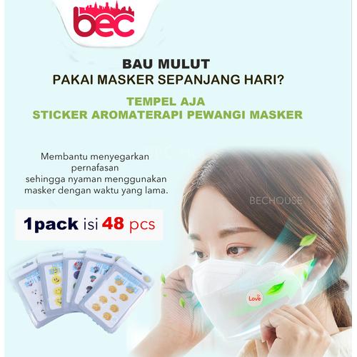 Jual [BEC] Sticker Masker Aromatherapy Lemon / Mint Korea Mask Patch Stiker - isi 48pcs ...