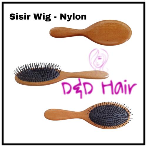 Jual Sisir Wig - Sisir Nylon / Plastik Gagang kayu - Panjang 21cm ...