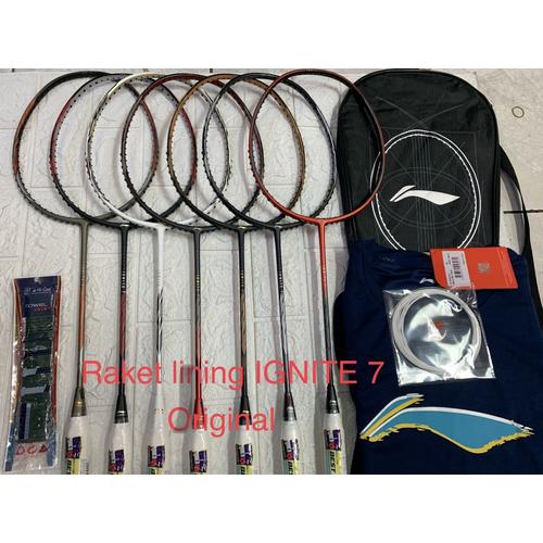 Jual Raket Badminton NEW LINING IGNITE 7 komplit lengkap ORIGINAL ...