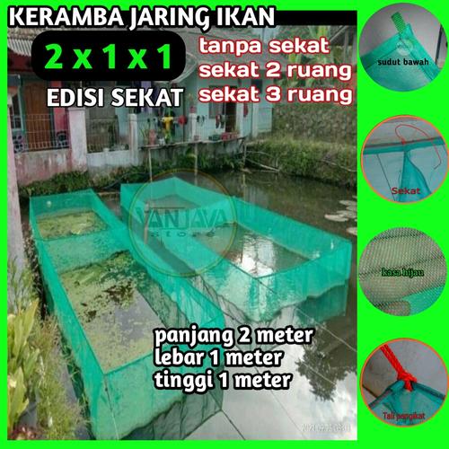 Jual Keramba ikan Jaring Hapa ikan sekat 2x1x1 karamba ikan siap pakai ...