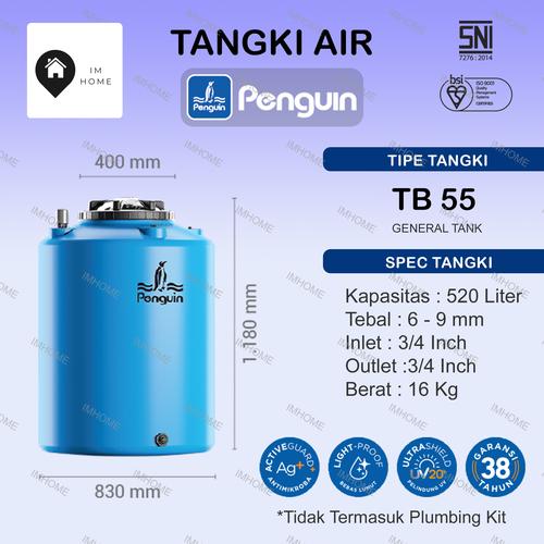 Jual Tangki / Toren Air Penguin 520 Liter TB55 - Biru Tua - Kota ...