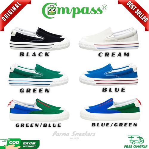 Jual Compass Retrograde Slip On [ALL VARIANTS] - Blue, 38 - Jakarta ...