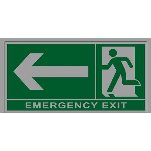 Jual sign stiker emergency exit /emergency glow in the dark kiri/ kanan ...