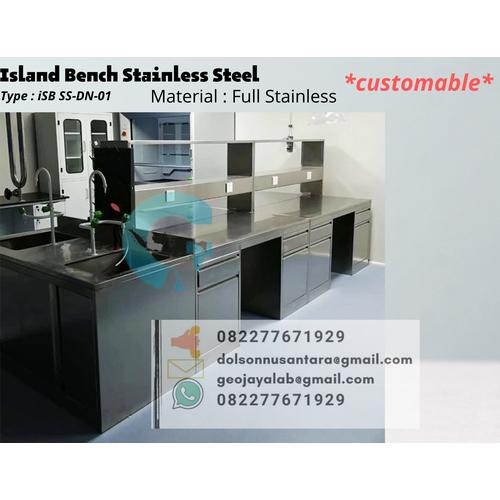Jual Laboratorium Furniture Island Bench Stainless Custom Meja ...