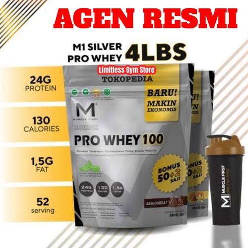 Jual PRO WHEY 4 LBS LB 4LBS 4LB by Muscle First M1 Prowhey 100 ...