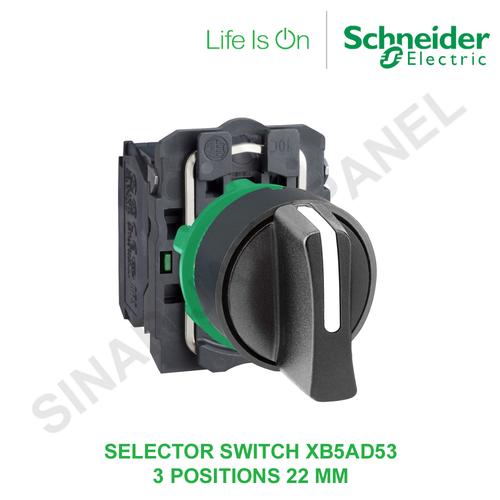 Jual SELECTOR SWITCH SCHNEIDER 3 POSITIONS SPRING RETURN XB5AD53 ...