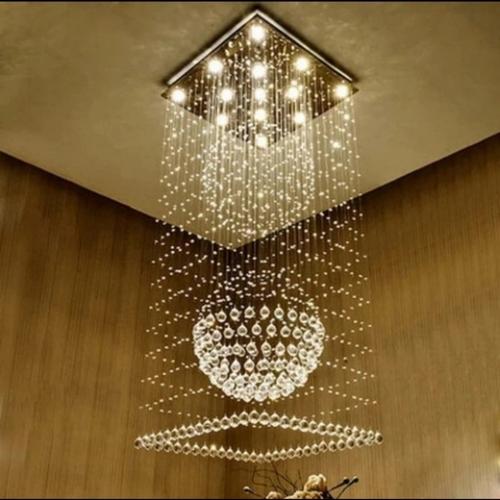 Jual Lampu plafon krystal/Lampu plafon void/Lampu ruang tamu D60cm H ...