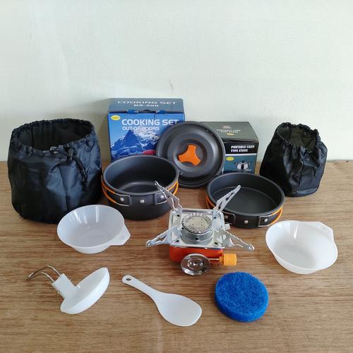 Jual Paket kompor gunung kotak cooking set outdoor nesting DS-200 SY ...