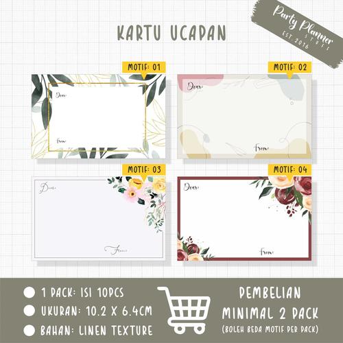 Jual Greeting card / kartu ucapan floral / kartu ucapan / birthday card ...