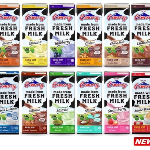 Jual Susu Cimory UHT Fresh milk 250ml 1dus isi 24pcs boleh mix - mix ...