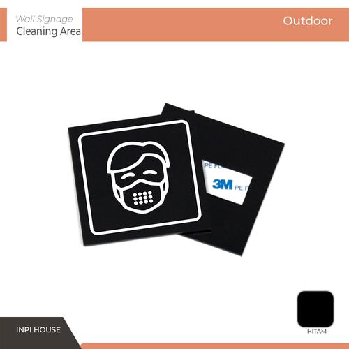 Jual signage board use mask - logo pakai masker - icon use mask - wall ...