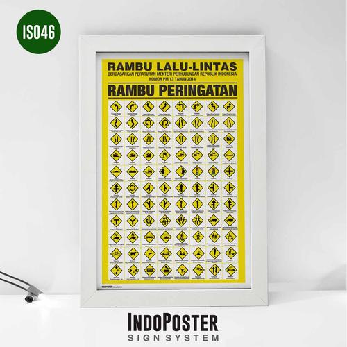 Jual Poster K3 Safety Rambu Lalu-lintas PM13 2014 Rambu Peringatan A2 ...
