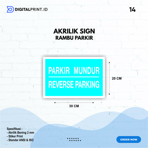 Jual Akrilik Sign Rambu-Rambu Parkir Standar ANSI - 14 - Kota Bandung ...