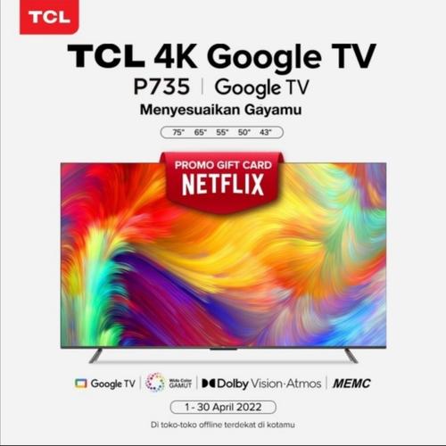 Jual TCL 65P735 Smart Google TV 65 Inch UHD 4K P735 Edgeless Frame ...