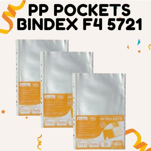 Jual Plastik PP pocket f4 folio Bindex 5721 sepak isi (20lembar ...