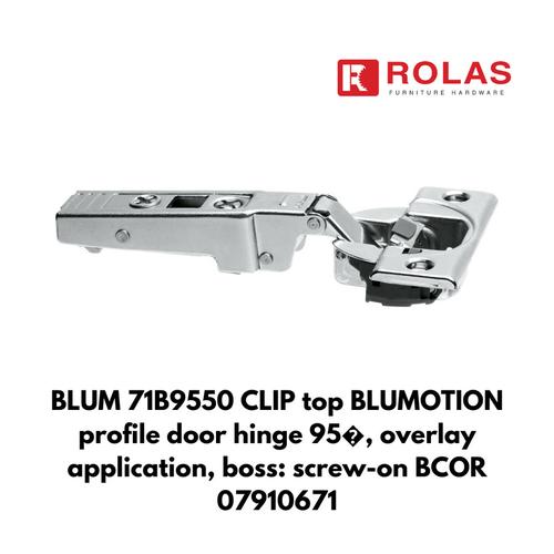 Jual BLUM 71B9550 CLIP top BLUMOTION door hinge 95° overlay BCOR ...