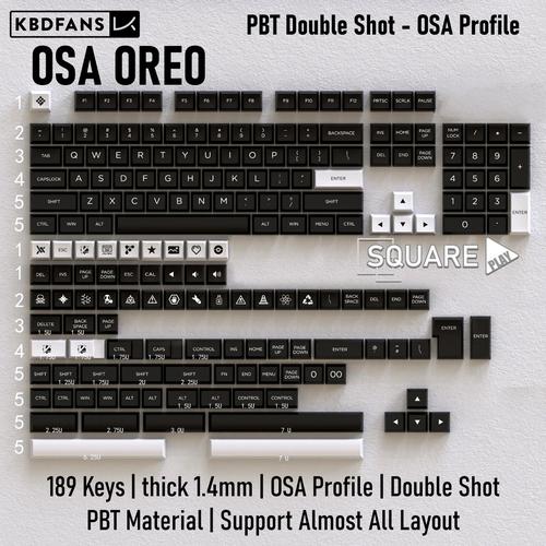 Jual OSA OREO Keycaps Set - PBT Double Shot OSA Profile - KBDFans ...