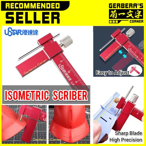 Promo Ustar Isometric Scriber Panel Line Tools Chisel Gundam Model Kit ...