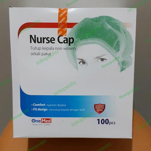 Jual Nurse Cap ONEMED isi 100 tutup kepala medis - Putih - Jakarta ...