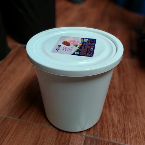 Jual Ember bulat bekas es krim ice cream 8 liter - Putih - Kota Depok ...