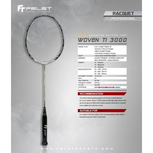 Jual Raket Badminton Felet Woven TI 3000 Original - Jakarta Barat ...