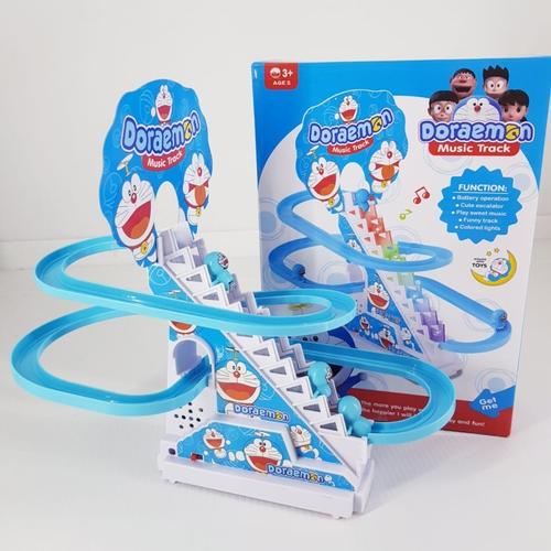 Jual Mainan Anak Track Seluncur Tangga Doraemon Music Track Racing ...