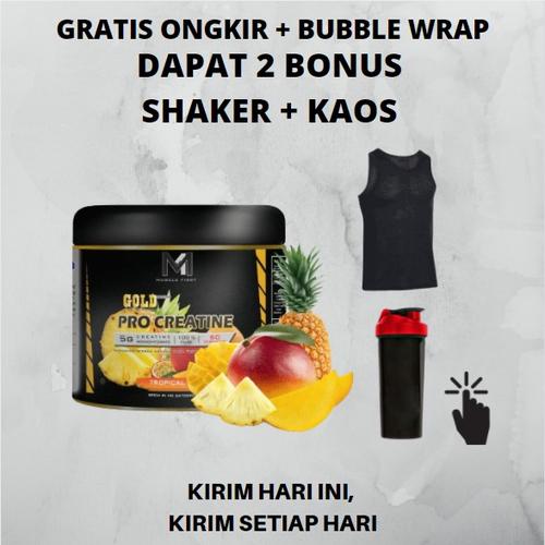 Promo PRO GOLD CREATINE MUSCLE FIRST ORIGINAL 300 gram OFFICIAL HALAL ...