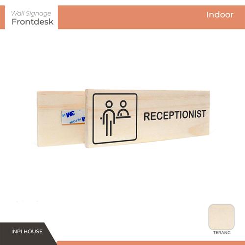 Jual sign system receptionist - papan tanda resepsionis - wall sign ...