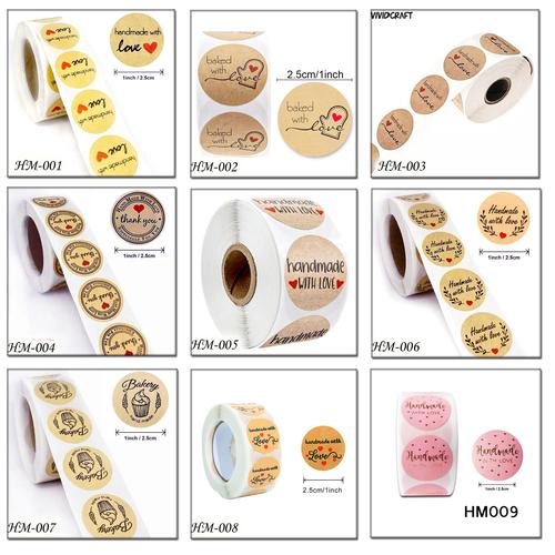 Jual 500 PCS HANDMADE COOKIES STICKER LABEL KEMASAN KUE PAPER TAG HAND ...