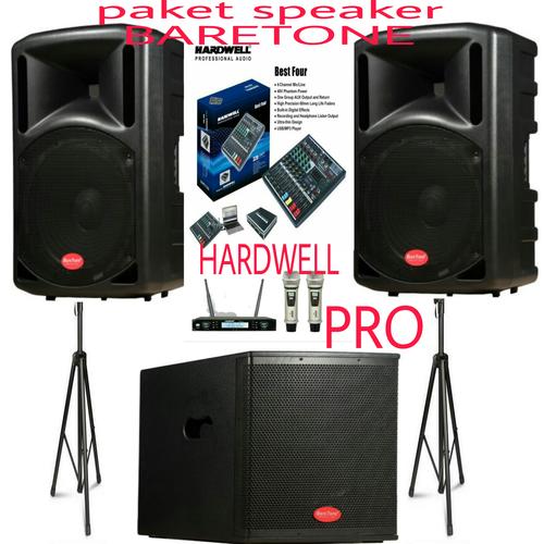 Jual paket sound system BARETONE plus MIXER dan subwoofer 15 inc aktif ...