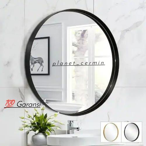 Jual KACA BULAT BESI 50 CM / CERMIN BULAT WASTAFEL - Hitam - Kab ...