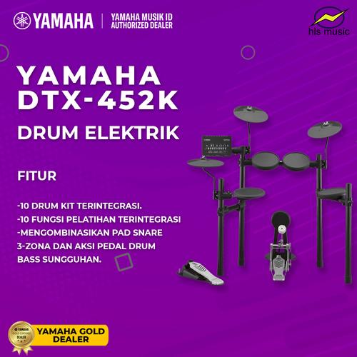 Promo Yamaha DTX452K / DTX 452 Drum Elektrik - Paking Kayu JNE Cicil 0% ...