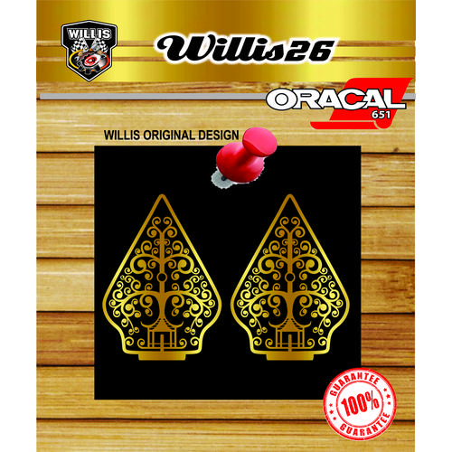 Jual stiker wayang gunungan stiker cutting 02 - gold - Kab. Garut ...