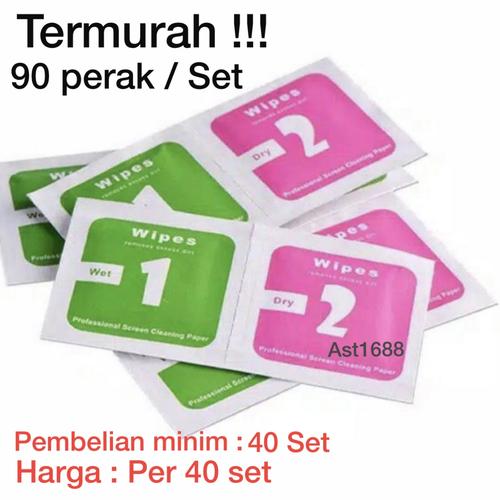 Jual Tisu temper 40 set Tissue TG Temperglass 40pcs Layar Hp Basah ...